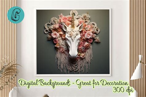 Unicorn Macrame Background 16 Graphic By Glamour · Creative Fabrica