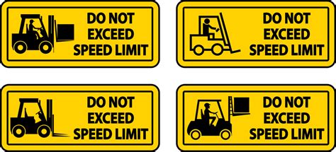 Do Not Exceed Speed Limit Label Sign On White Background 7487166 Vector