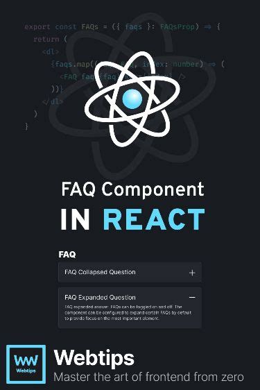 How To Create a Toggleable FAQ Component in React | Faq, Event listener, Components