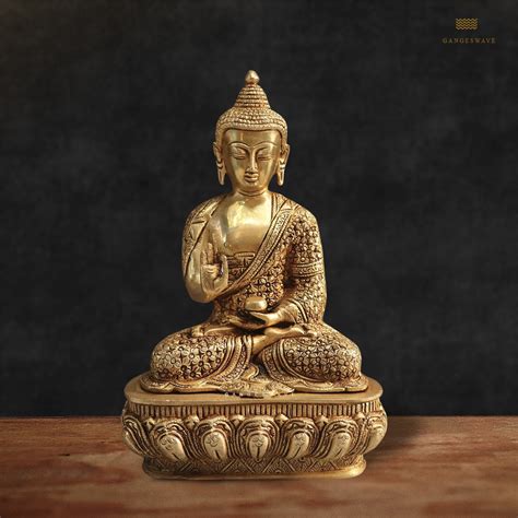 Blessing Buddha Superfine Statue 10 Inches Buy Exclusive Brass