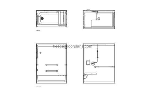 Ada Showers Free Cad Drawings
