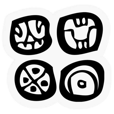 Four Maya Symbols Mayan Script Mayan Glyphs Sold By BoNardelli SKU 36131308 Printerval