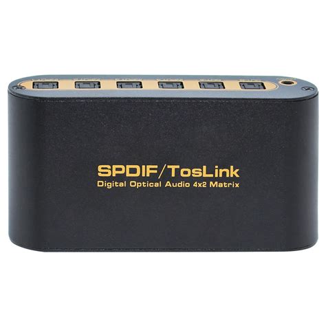 spdif toslink digital optical audio 4 inputs 2 outputs true fiber audio