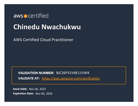 Chinedu Nwachukwu On Linkedin Im Happy To Share That Ive Obtained A New Certification Aws