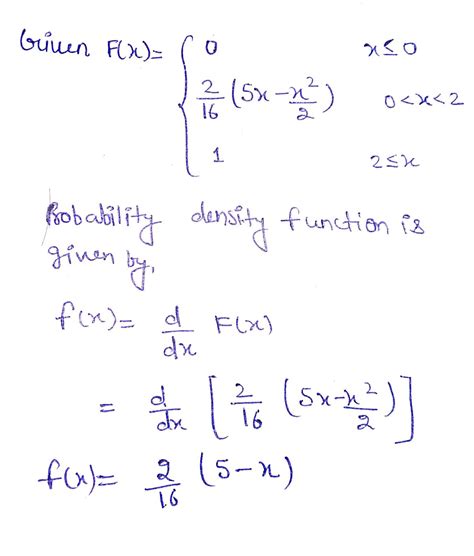 Answered The Cumulative Distribution Function Of The Continuous Random Variable X Is Given By