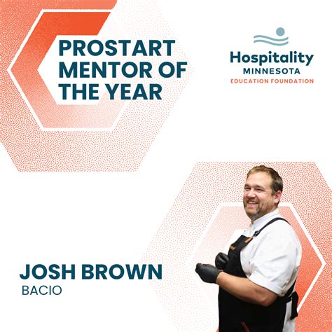 2024 Prostart Mentor Of The Year Josh Brown Hospitality Minnesota
