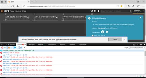 Trouble Loading In Microsoft Edge Issue 2425 DestinyItemManager