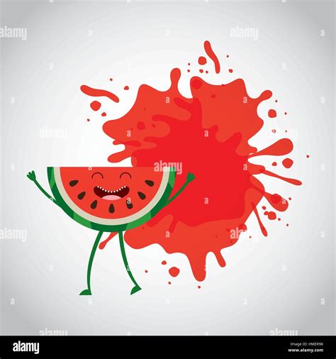 Fresh Fruit Comic Character Vector Illustration Design Stock Vector
