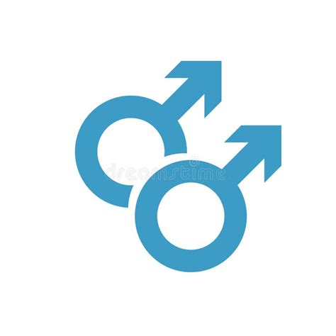 Orientación Sexual Masculina Icono Plano Vector Signo Pictograma