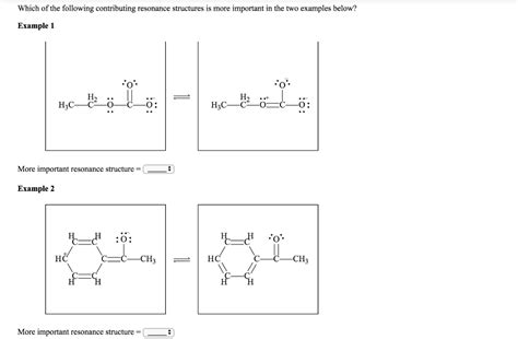 Solved Which Of The Following Contributing Resonance
