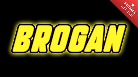 Brogan Yellow Text Effect Generator