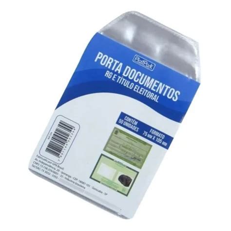 Porta Documento Protetor RG E Título 81X110mm Plastpark 50un