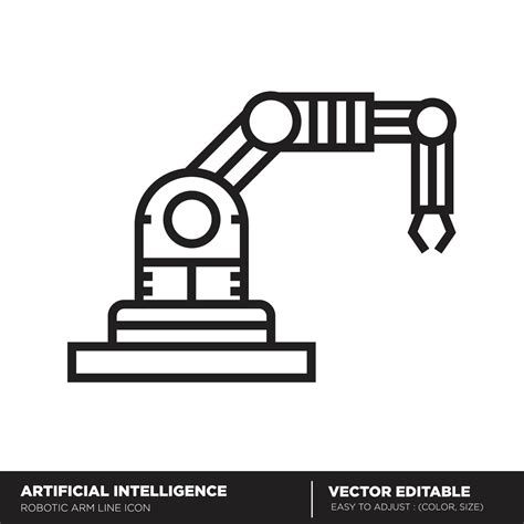 Artificial Intelligence Robotic Arm Outline Icon Editable Vector 11512697 Vector Art At Vecteezy