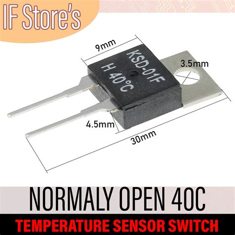 Jual KSD F H C Thermal Switch Temperature Sensor Thermostat Normaly Open Shopee Indonesia