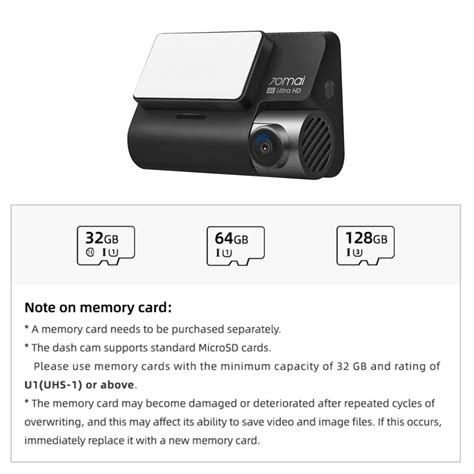 70mai A800s 4K Dash Cam Dual Vision Car Recorder with GPS ADAS ...
