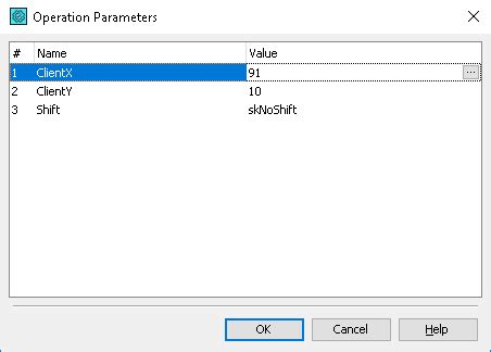 Specifying Operation Parameters Testcomplete Documentation