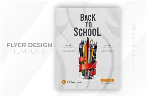 Premium Vector Back To School Flyer Template Design