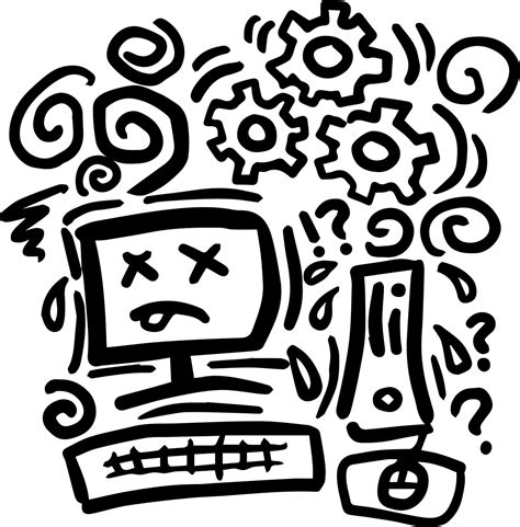 Download Computer Computer Crash Overwork Royalty Free Vector