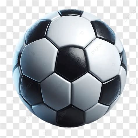 Classic Black And White Soccer Ball With Traditional Pentagon Hexagon