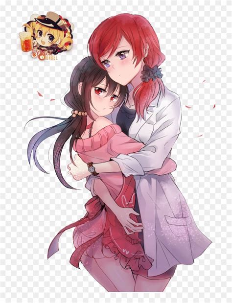 Two Sisters Hugging Anime