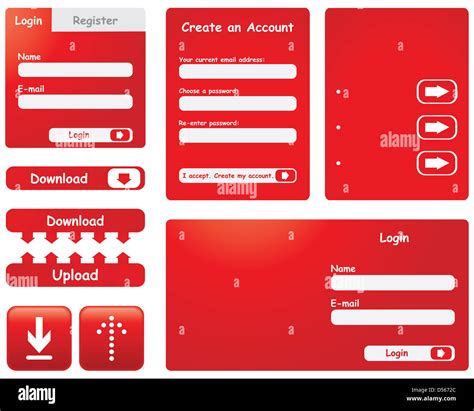 Vector Website Forms Stock Photo Alamy