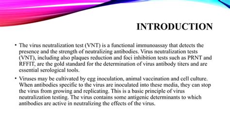 Virus Neutralization Test Pptx Types And Applications Pptx