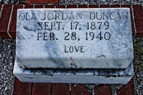 Sarah Ola Jordan Duncan Memorial Find A Grave