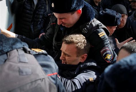 Aleksei Navalny Top Putin Critic Arrested As Protests Flare In Russia
