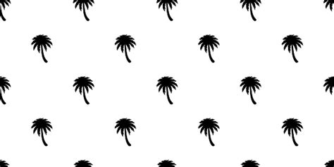 야자수 원활한 패턴 코코넛 트리 벡터 섬 열대 바다 해변 여름 스카프 고립 타일 배경 반복 벽지 만화 일러스트 화이트 디자인 0명에 대한 스톡 벡터 아트 및 기타 이미지