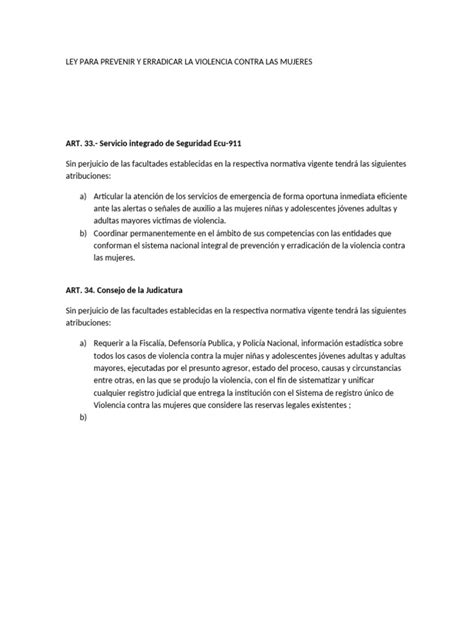 Ley Para Prevenir Y Erradicar La Violencia Contra Las Mujeres Pdf