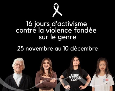Calendrier 16 Jours Dactivisme Contre La Violence Fondée Sur Le Genre