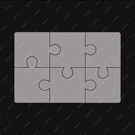 Premium Vector Puzzle Pieces Vector Illustration Isolated On Black