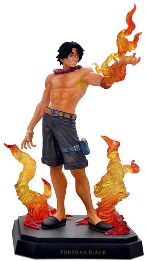Buy KIJIGHG One Piece Anime Figures Whitebeard Pirates Fire Punch Ace Doll Model PVC Statue Toys