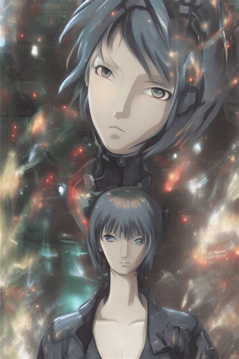 Anime Cyborg Graphic Ghost In The Shell Style · Creative Fabrica