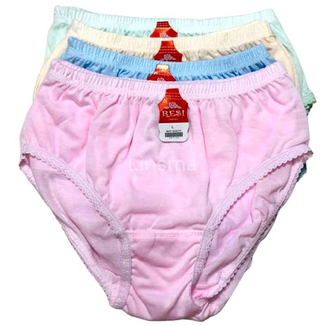 6pcs Celana Dalam Wanita Cd Perempuan Polos S Xxxl Celana Dalem