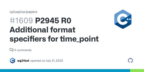 P2945 R0 Additional Format Specifiers For Timepoint · Issue 1609