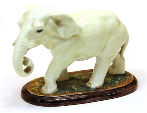 Bonhams A Delphin Massier Earthenware Model Of An Elephant Late 19th Early 20th Century
