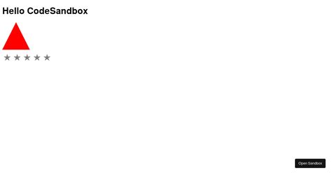 Star Rating React Codesandbox
