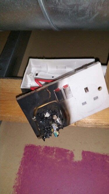 Double Gang Socket Melted Due To Faulty Connection