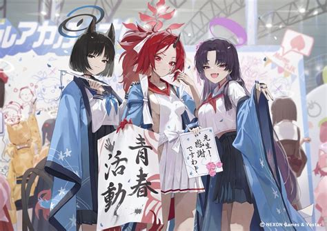 Sensei Doodle Sensei Arona Kikyou Yukari And 1 More Blue Archive