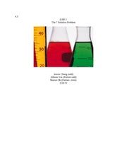 Lab The Solution Problem LAB The Solution Problem Jennie Chang Odd Allison Yee