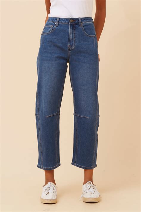 Meconi Denim Barrel Pants And Buy Online And Femme Connection