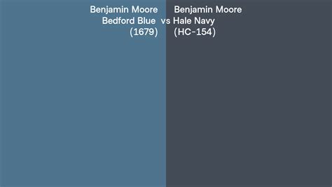 Benjamin Moore Bedford Blue Vs Hale Navy Side By Side Comparison