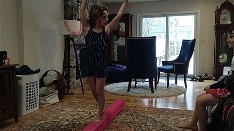 Outtakes From Angie Practices Gymnastics Beam Routine Youtube