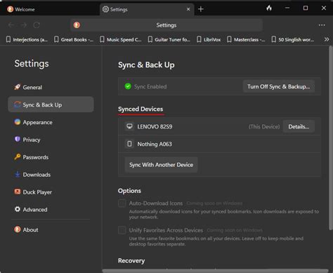 how to sync your bookmarks and passwords on duckduckgo browser