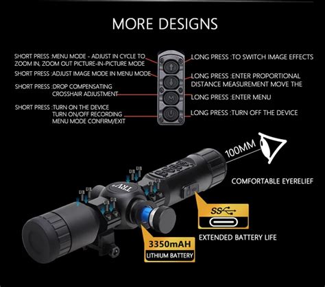 HD 2 10X Thermal Scope For Hunting OEM Support Video Rec