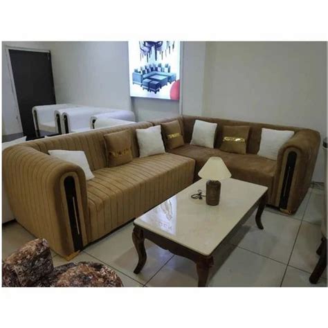 Seater Velvet Alder Carnival L Shape Sofa Set At Rs Set In Nangal ID