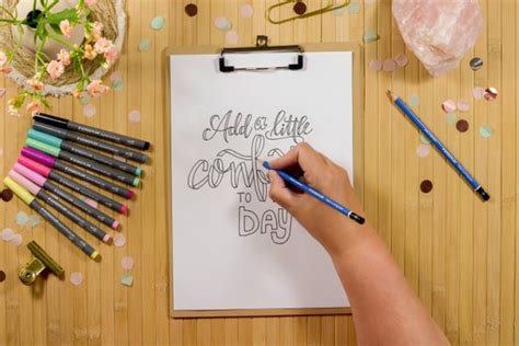 Lettering With Colour Gradient Confetti Staedtler