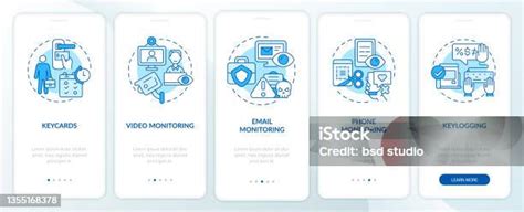 Jenis Karyawan Yang Memantau Layar Halaman Aplikasi Seluler Onboarding