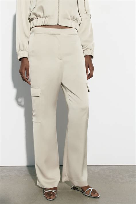 Zara Satin Effect Cargo Pants Mall Of America®
